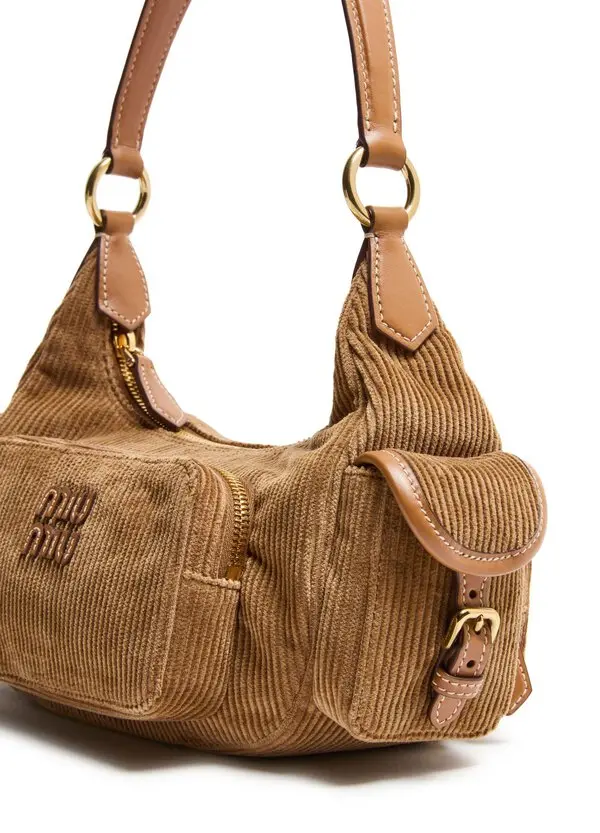 Miu Miu Corduroy Bag With Multiple Pockets