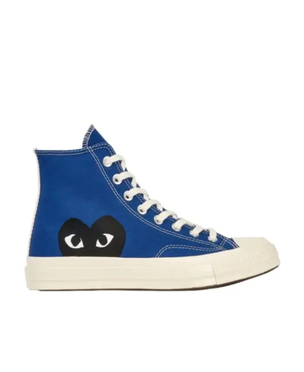 Play Comme Des Garcon Logo Lace Up Casual Sports Shoes - Blue