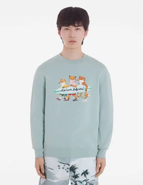 Maison Kitsuné Surfing Fox Crewneck Sweatshirt