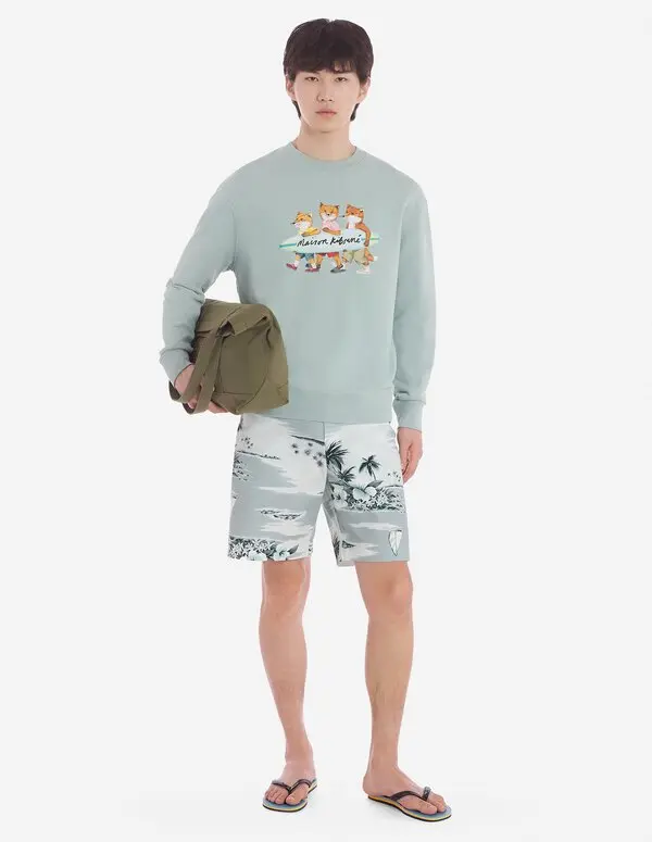 Maison Kitsuné Surfing Fox Crewneck Sweatshirt
