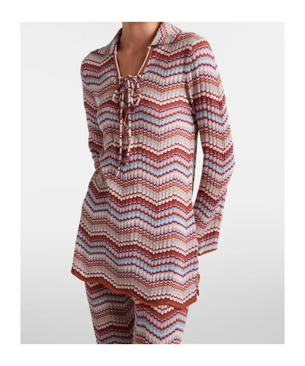 Rixo Brody Chevron Cotton Top