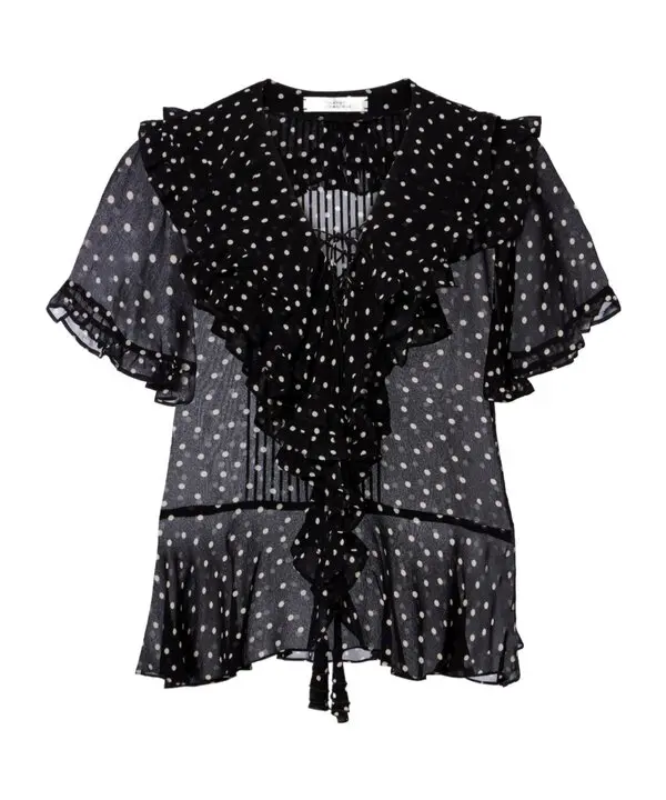 Dorothee Schumacher Dancing Dots Polka Dot Georgette Cover-up