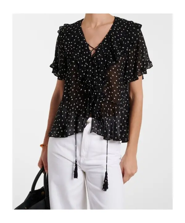 Dorothee Schumacher Dancing Dots Polka Dot Georgette Cover-up