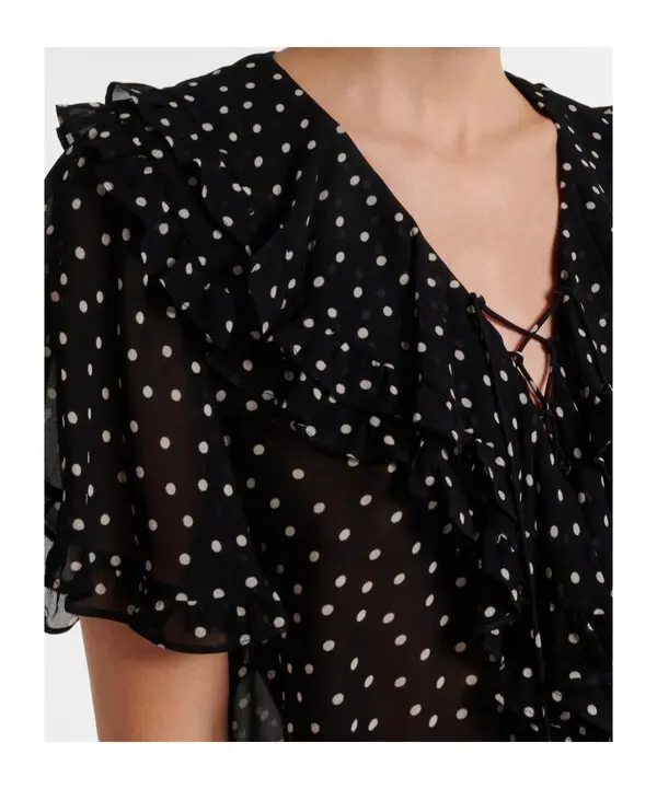 Dorothee Schumacher Dancing Dots Polka Dot Georgette Cover-up