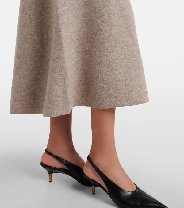 Jardin Des Orangers Wool And Cashmere Blend Midi Skirt