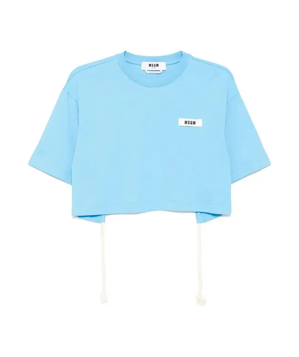 MSGM Open-back T-shirt With Drawstring Detail