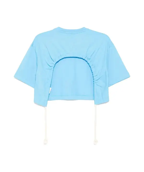 MSGM Open-back T-shirt With Drawstring Detail