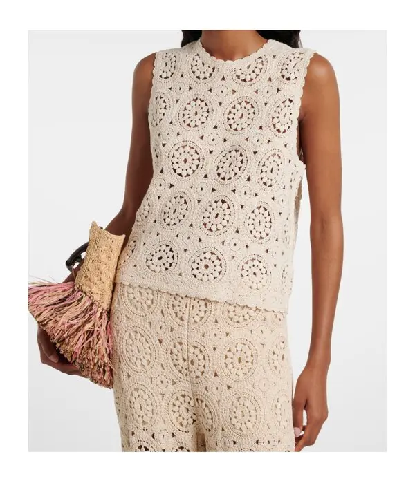 FRAME The Crochet Cotton Top