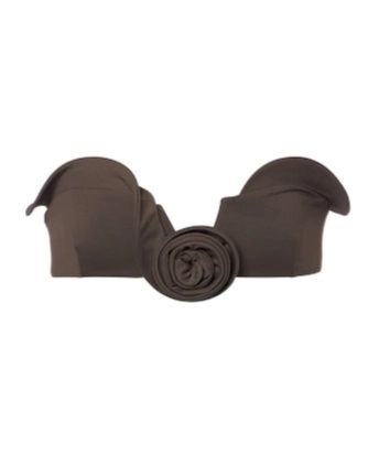 Magda Butrym Floral-appliqué Bikini Top - Green