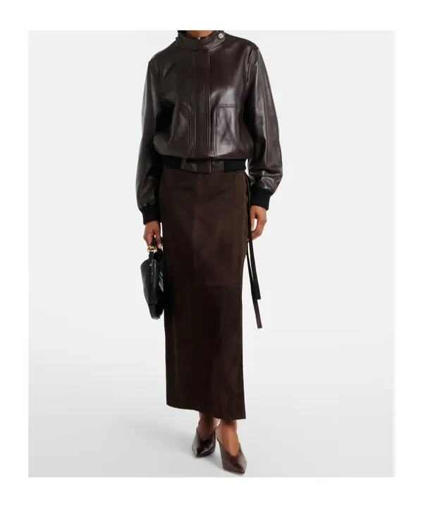 Nour Hammour Wrap Midi Skirt With Tie Detail