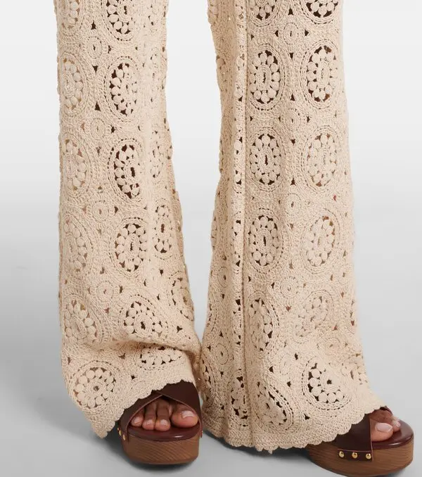 FRAME Crocheted Trousers