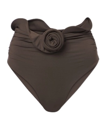 Magda Butrym Floral-appliqué Bikini Bottoms - Brown