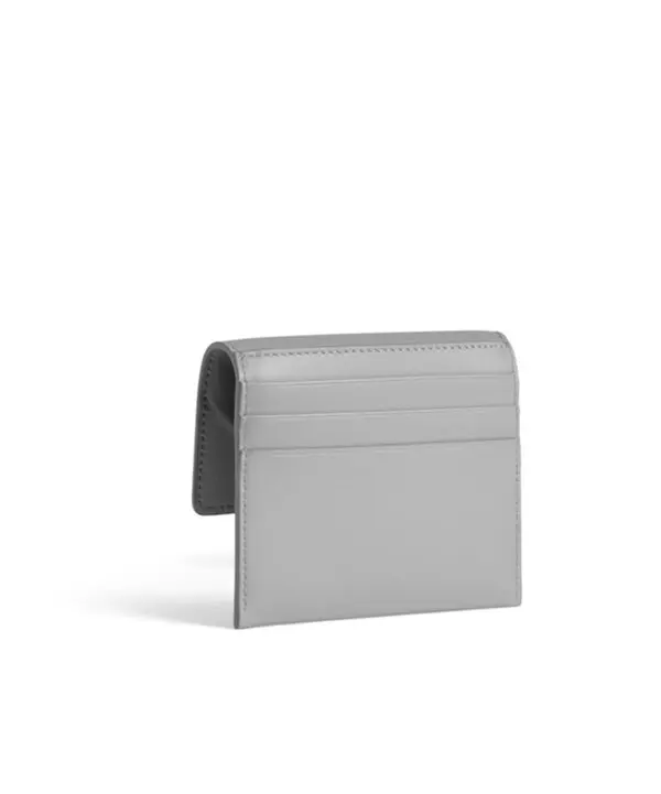 Balenciaga Rodeo Card Holder With Flap In Cloud Grey