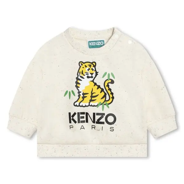 Kenzo Tiger Print Sweatshirt And Elastic Waist Pants Set