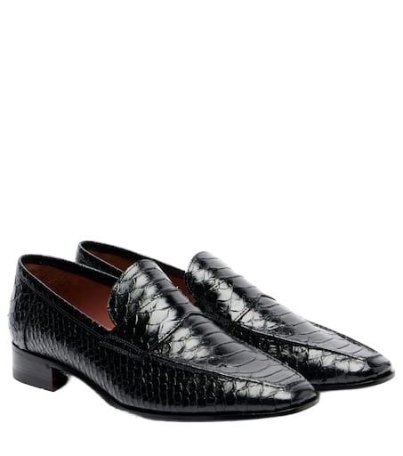 Paris Texas Vincent Croc-effect Leather Loafers - Black