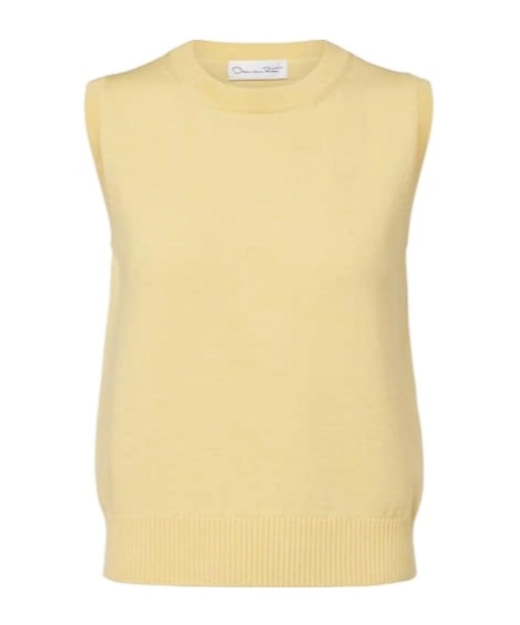 Oscar De La Renta Virgin Wool Sweater Vest - Nude