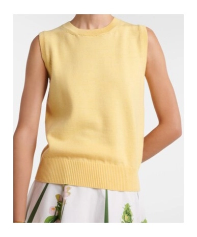 Oscar De La Renta Virgin Wool Sweater Vest - Nude