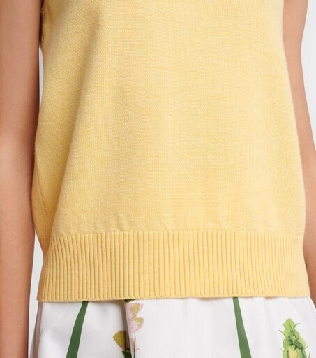 Oscar De La Renta Virgin Wool Sweater Vest - Nude