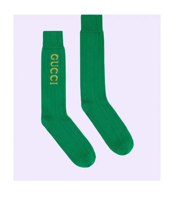 Gucci Intarsia-knit Logo Socks