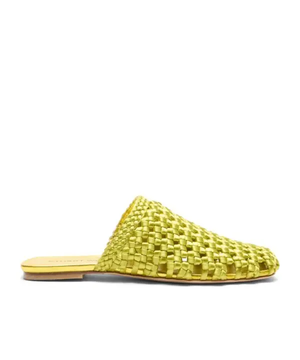 STUART WEITZMAN Marina Woven Mule - Ochre/citrine