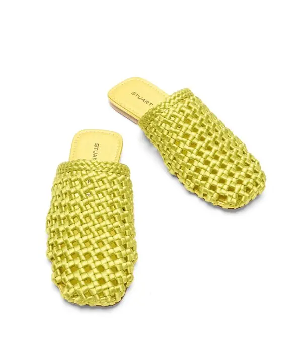 STUART WEITZMAN Marina Woven Mule - Ochre/citrine