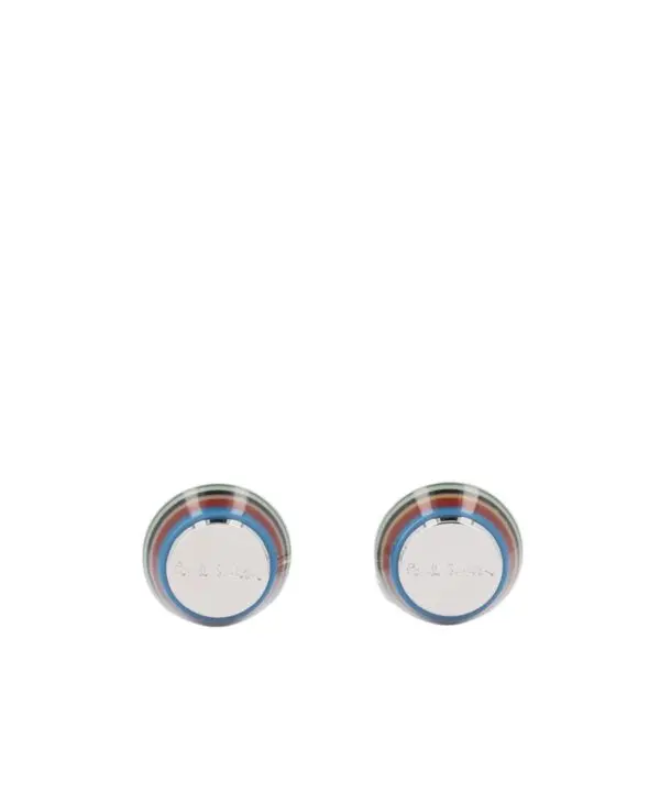 Paul Smith Tapered Stripe Cufflinks - White
