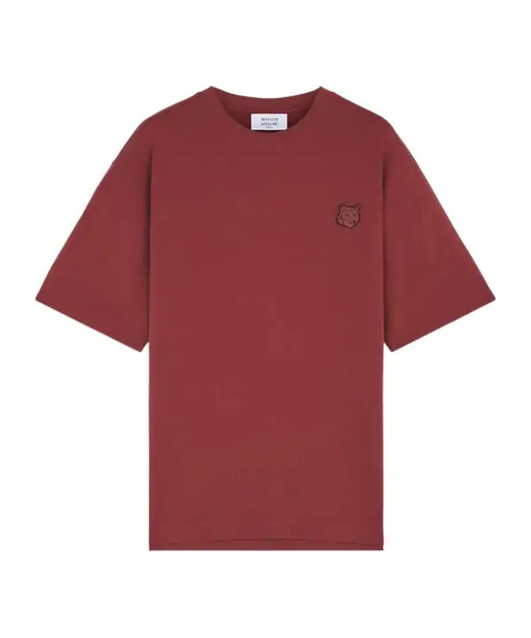 Maison Kitsuné Chillax Fox Patch Crewneck T-shirt - Red