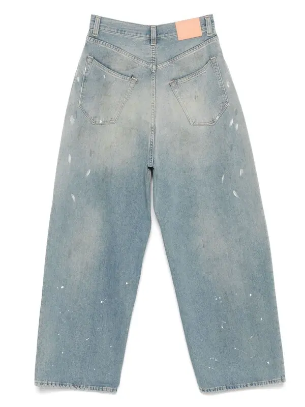 Acne Studios Super Baggy Fit Jeans With Paint Details
