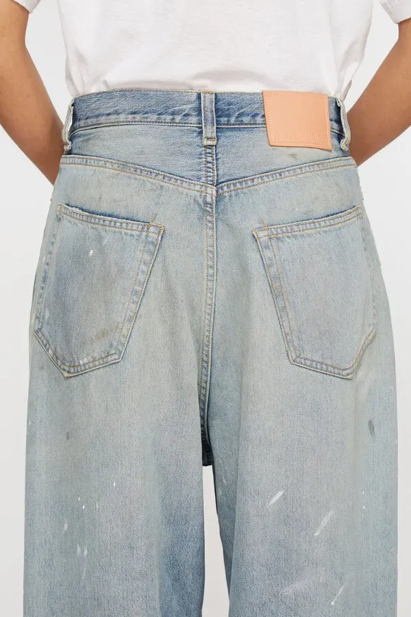 Acne Studios Super Baggy Fit Jeans With Paint Details