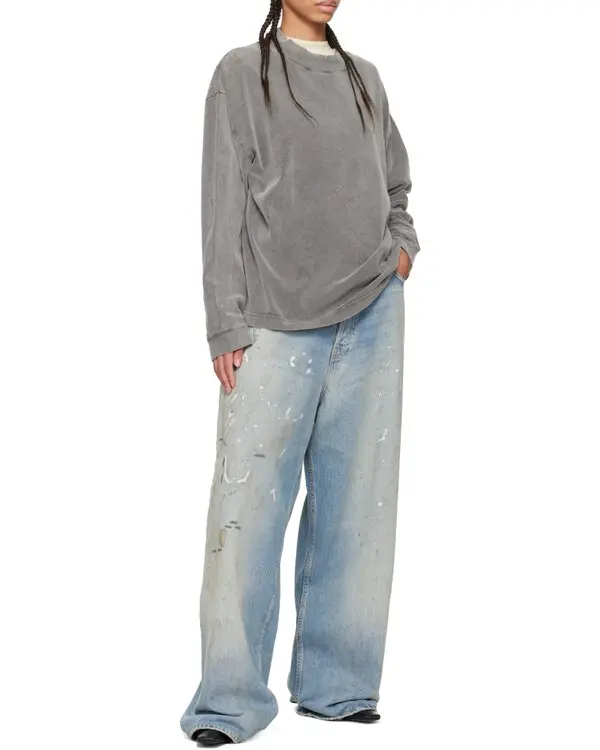 Acne Studios Super Baggy Fit Jeans With Paint Details