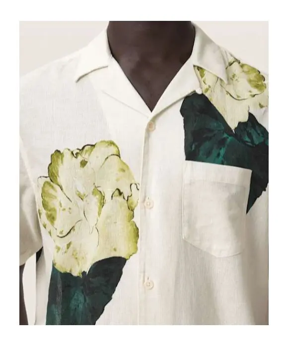 ALLSAINTS Nouvelle Short Sleeve Linen Blend Shirt - Ecru