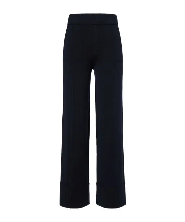 Jardin Des Orangers Wool And Cashmere Wide-leg Pants - Black