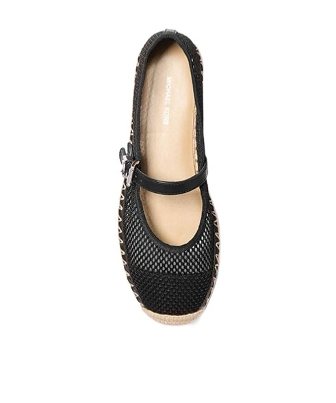 Michael Kors Lynn Buckle-strapped Mesh Ballet Espadrilles