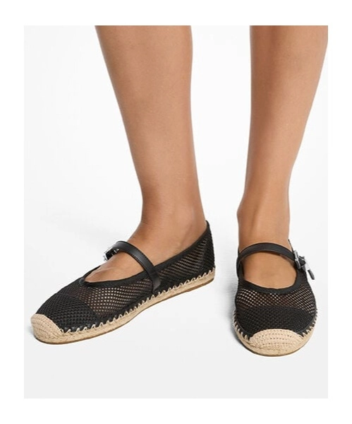 Michael Kors Lynn Buckle-strapped Mesh Ballet Espadrilles
