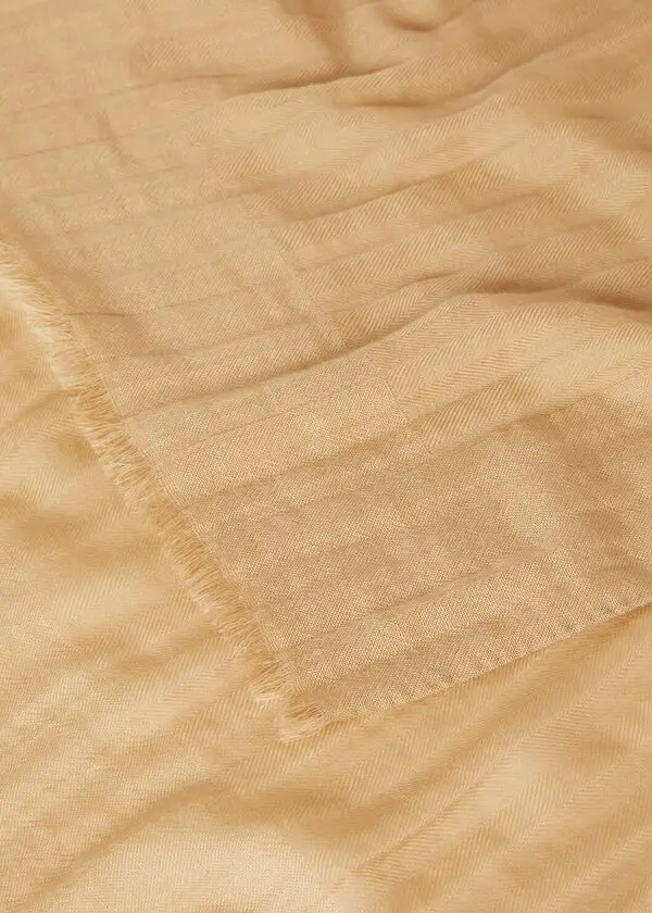 Loro Piana Maxi Crest Cashmere Shawl