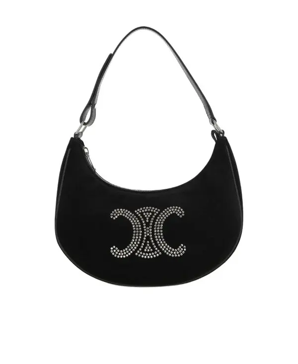 Celine Logo Zipper Shoulder Bag