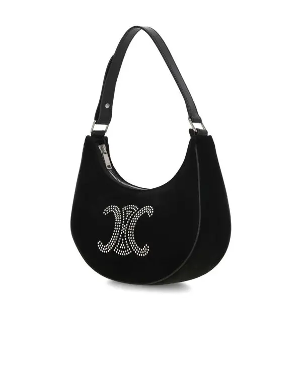 Celine Logo Zipper Shoulder Bag