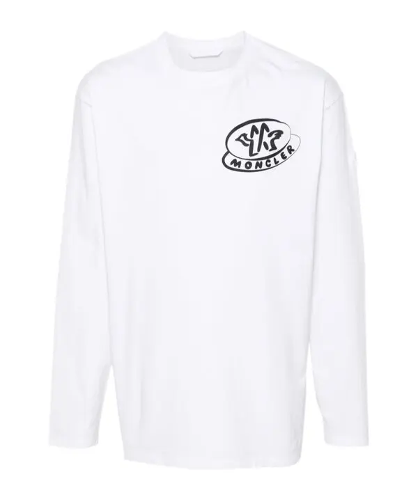 Moncler Logo-stamp Cotton T-shirt - White