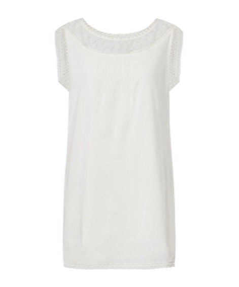 Posse Danielle Lace-trimmed Cotton Mini Dress - White