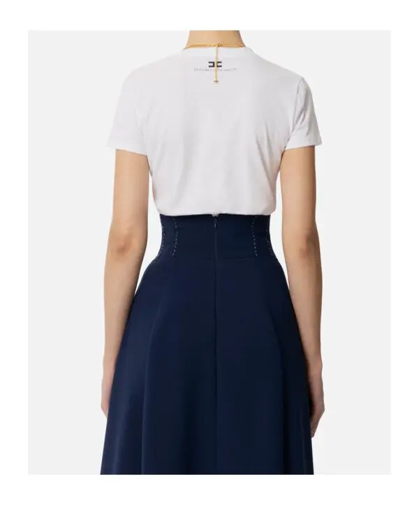 Elisabetta Franchi Bow Detail Necklace T-shirt