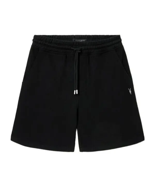 ALLSAINTS Asher Straight Fit Ramskull Sweat Shorts - Black