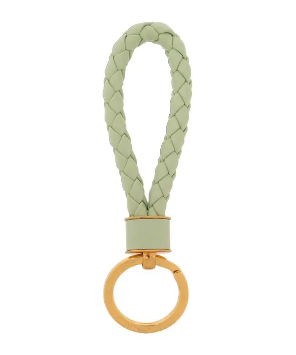 Bottega Veneta Intreccio Key Ring - Nude