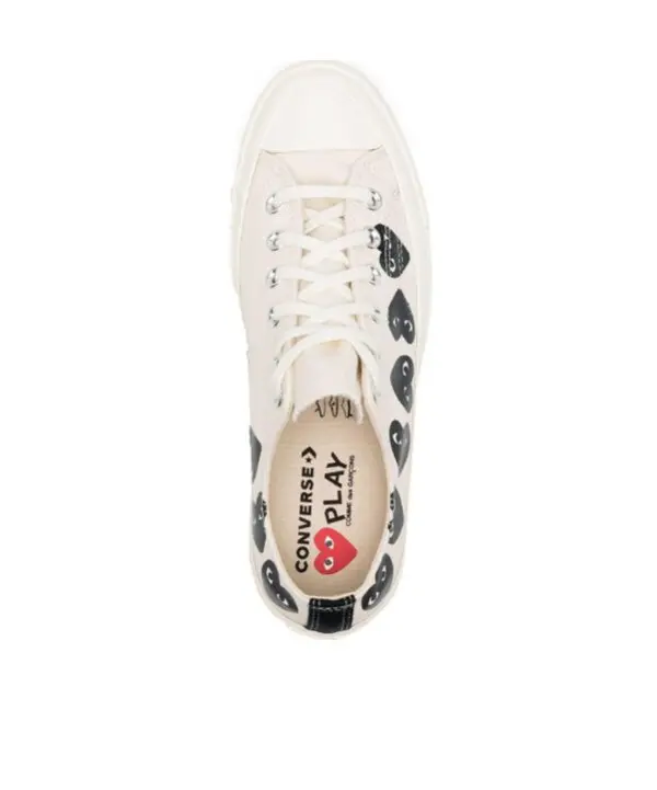 Play Comme Des Garcon Printed Lace Low-cut Skate Shoes