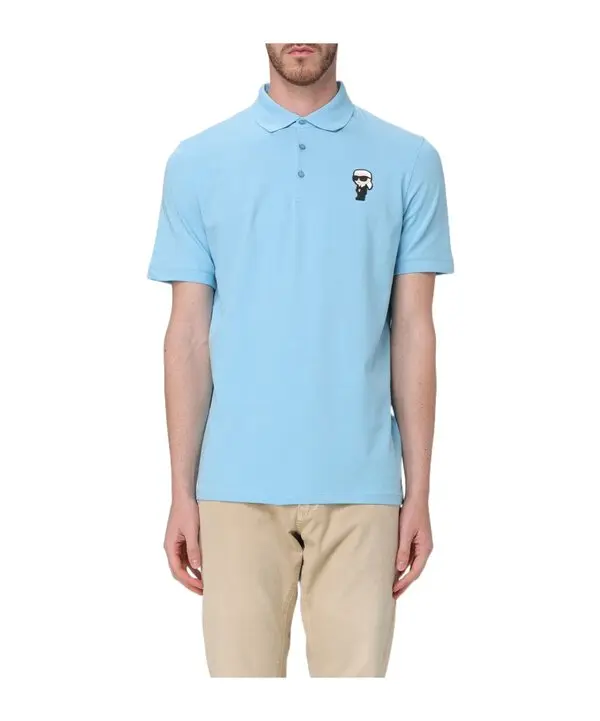Karl Lagerfeld Short-sleeved Polo Shirt - Blue