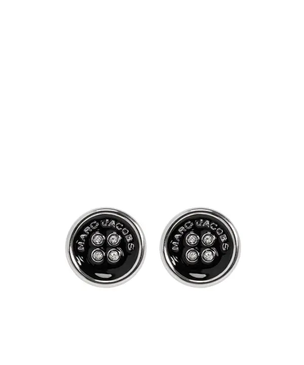Marc Jacobs Logo Earrings - Black