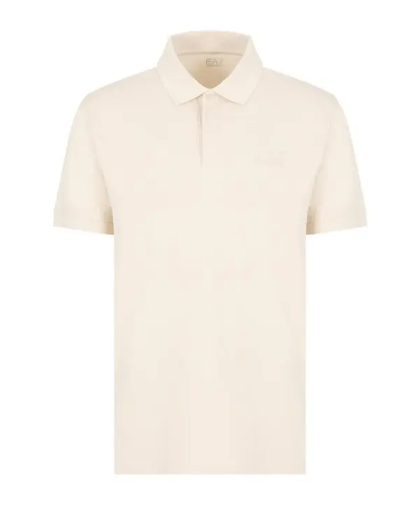 EA7 Raised-logo Polo Shirt - Beige