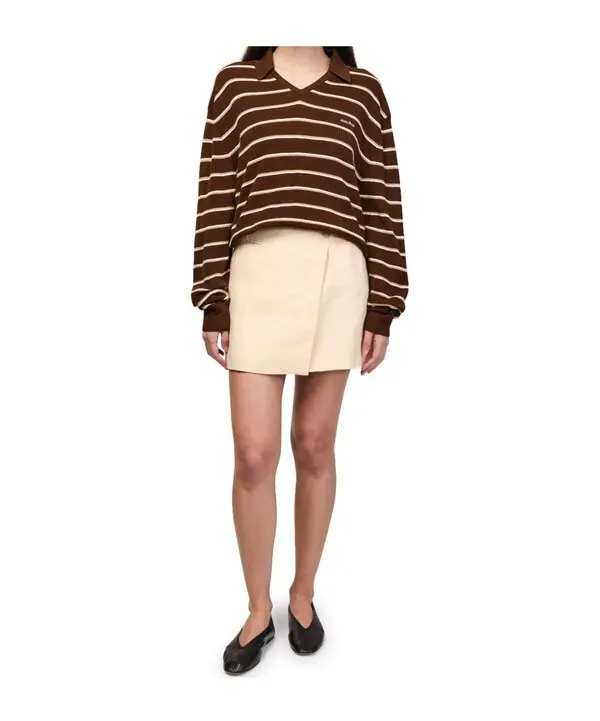 Miu Miu Striped Polo Shirt