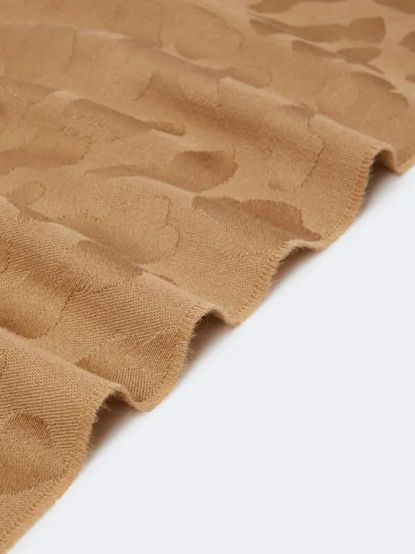 Max Mara Jacquard Wool Shawl