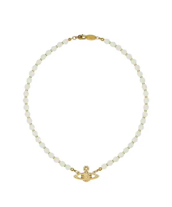 VIVIENNE WESTWOOD Messaline Orb Plaque Choker - White