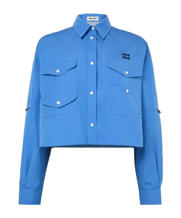 Miu Miu Multi-pocket Shirt - Blue